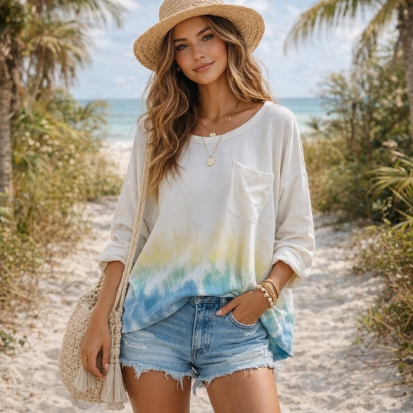 Vici | Tops | Vici Oversized Tie Dye Beach Boho Top | Poshmark
